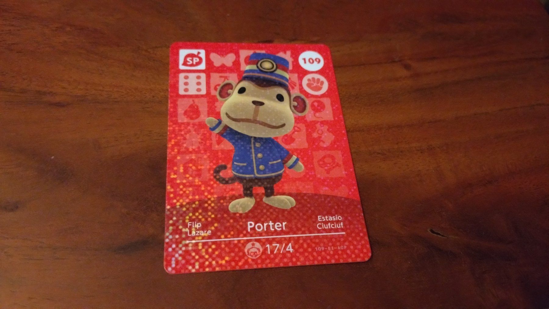 Animal Crossing amiibo Karte, Porter / Flip EU Nr. 109 (Neu (gemäss ...