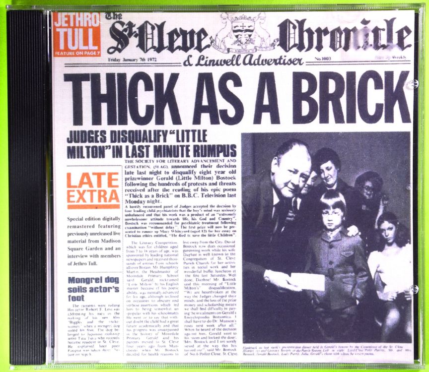 JETHRO TULL / THICK AS A BRICK / PROGRESSIVE ROCK - CD (Neu (gemäss ...