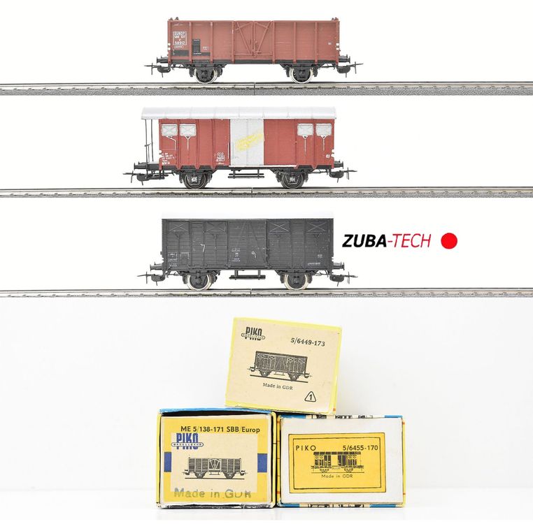 Piko 3x Güterwagen der SNCF/SBB H0 GS mit OVP | Kaufen auf Ricardo