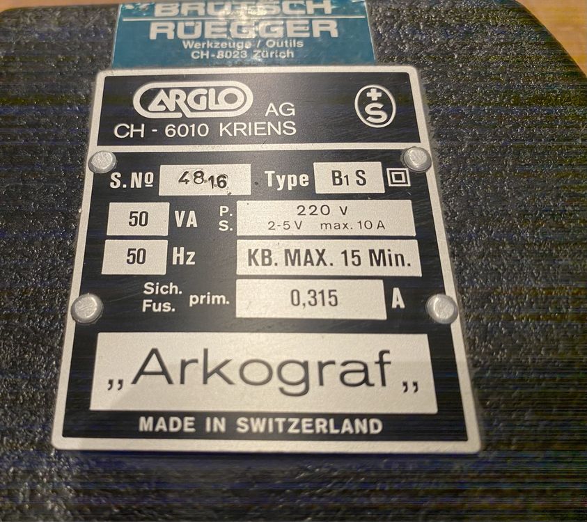 Graviergerät Elektroschreiber ARKOGRAF Vintage (Gebraucht) in Horgen ...