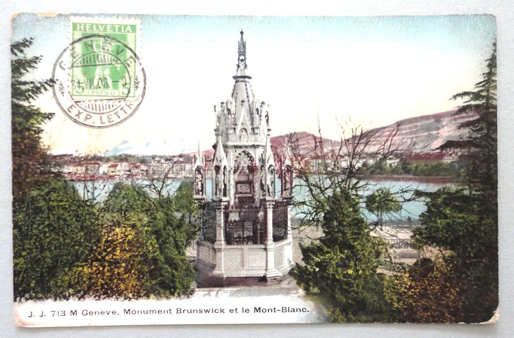 Genève, Monument Brunswick et le Mont-Blanc | Kaufen auf Ricardo