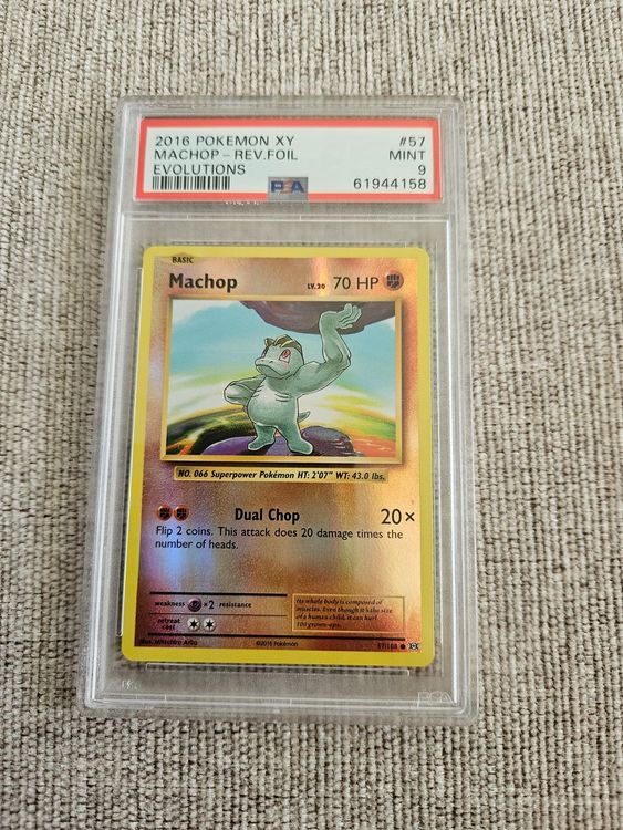 Pokemon - Machop - Reverse Holo - #57 - PSA 9 | Kaufen auf Ricardo