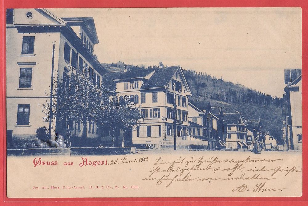 Unterägeri oder Oberägeri ? Gruss aus Aegeri - 1902 (Gebraucht) in Fislisbach für CHF 9 – mit ...
