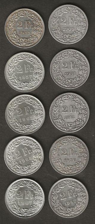 Schweizer Silber Münzen 2Fr. | Kaufen auf Ricardo