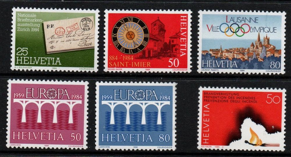 1984 PROPAGANDA SBK 705/710 **MNH 3 CMPLSET FACE V. 3,35 CHF (Neu (gemäss Beschreibung)) in Como ...