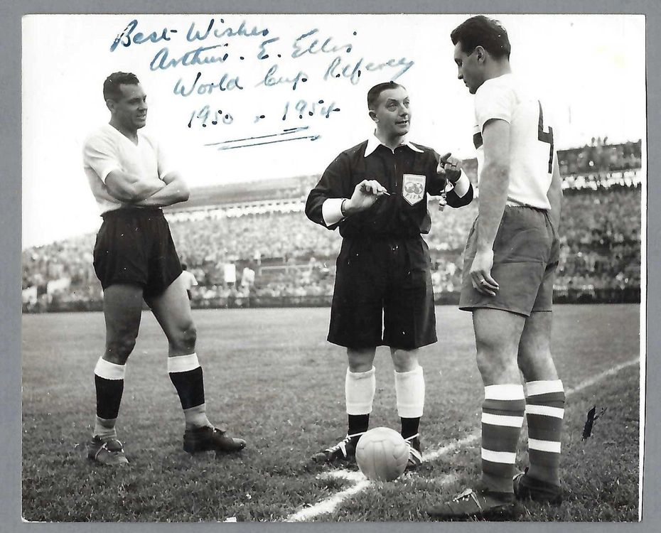 1954, FUSSBALL WM 1954, SIGN. ARTHUR E. ELLIS, FOTO 12x10 (Gebraucht ...