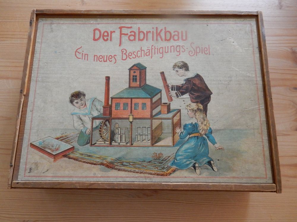 Holzbaukasten 'Der Fabrikbau' Julius Stief Sammelkasten | Kaufen auf ...