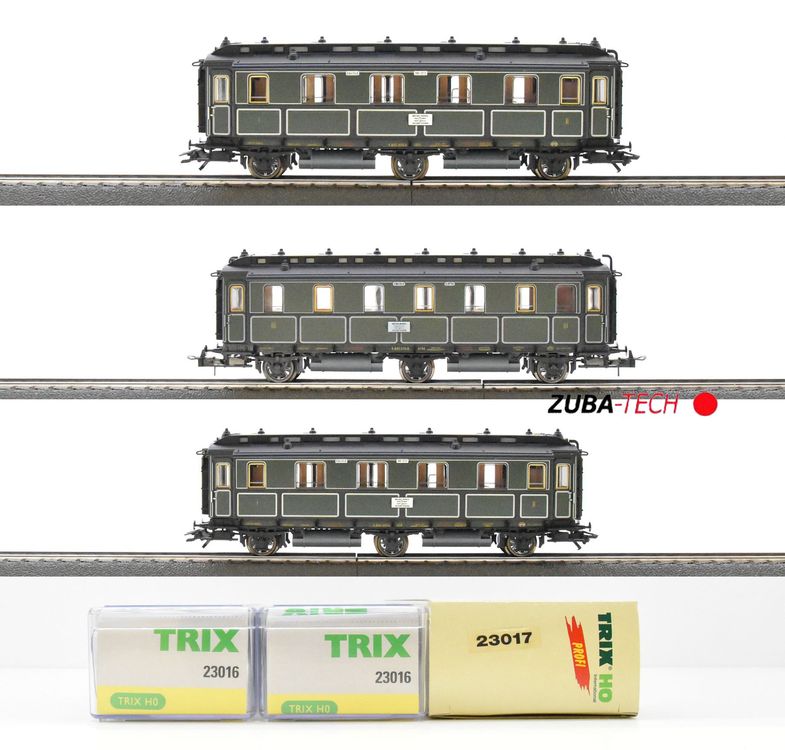 3x Trix Personenwagen K.Bay.Sts.B H0 GS mit OVP (Gebraucht) in St ...