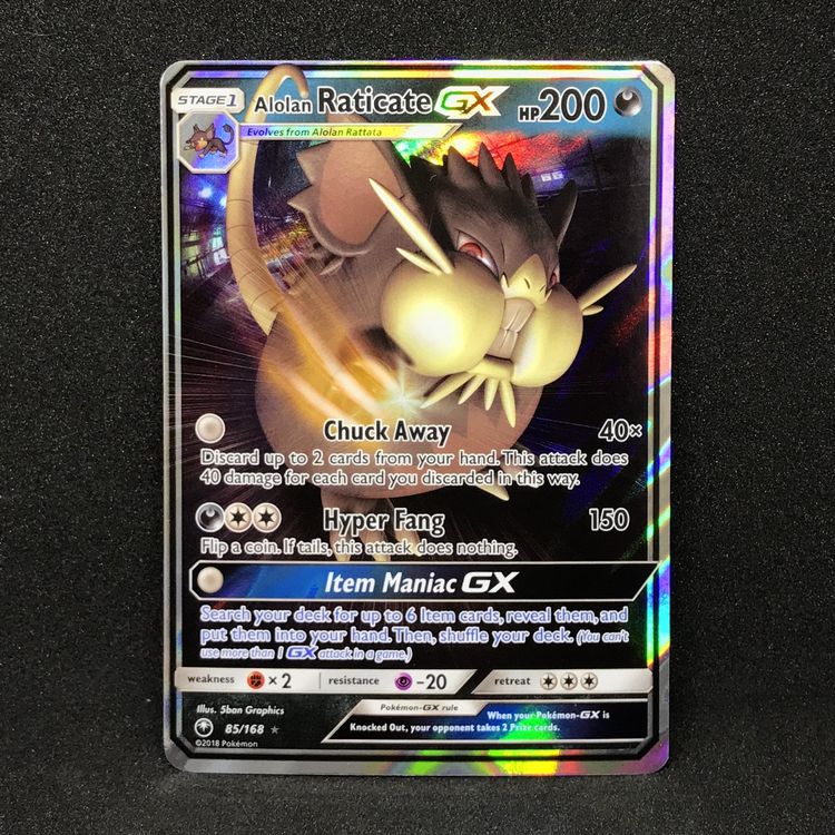 Alolan Raticate GX Carte Pokemon Rattatac d'Alola/Rattikarl (Neu ...