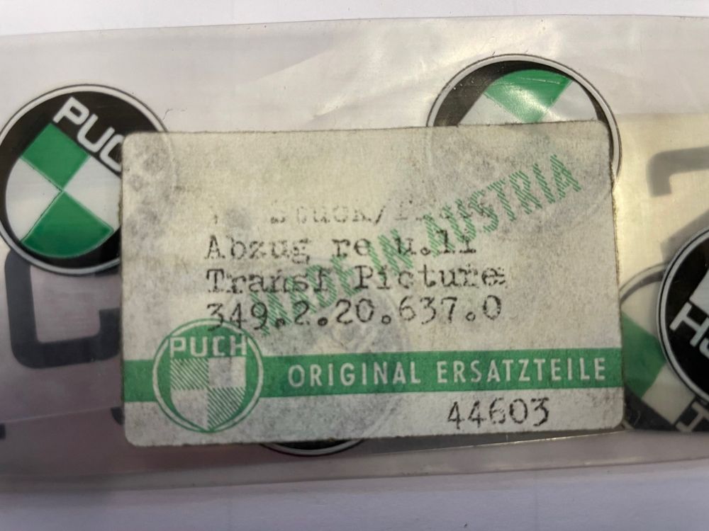 Töffli Puch Maxi Sticker Tank li/Re NOS (Neuf avec emballage d'origine ...