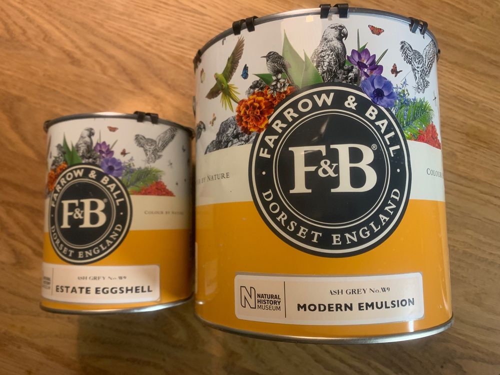 Farrow and Ball, Ash grey, 2,5 l Modern Emulsion + Eggshell (Gebraucht ...