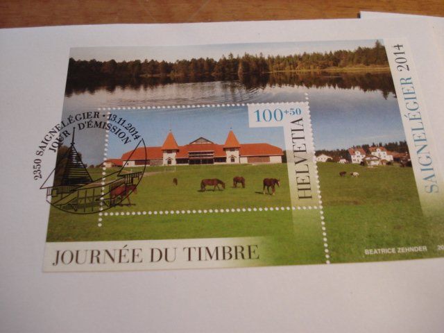 Set Tag der Briefmarke, Saigneelegier, 2014, FDC, Brief + Bi (Gebraucht) in Niederwil AG für CHF ...