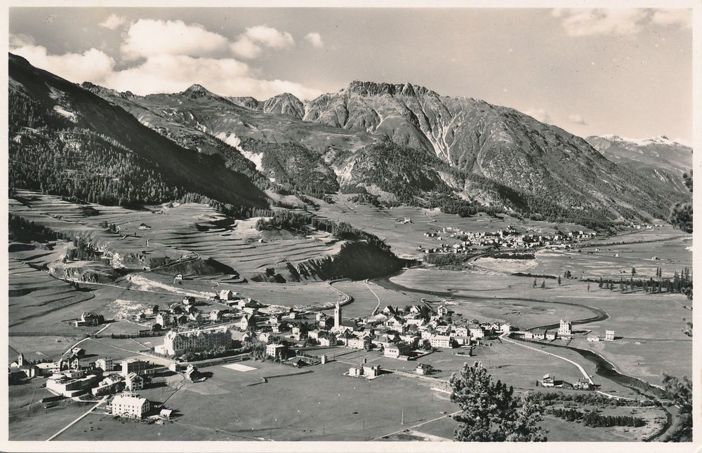 Postkarte Celerina Engadin im Hintergrund Samadan | Kaufen auf Ricardo