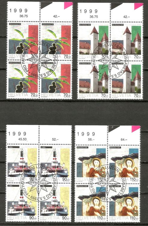 4 Blocs de Quatre 1999 ( Pro-Patria ) | Kaufen auf Ricardo