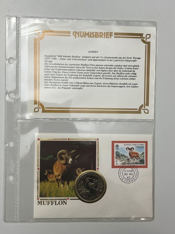 Zypern Mufflon 1986, NUMISBRIEF mit 7c-Sondermarke, Top Z... (Gebraucht ...