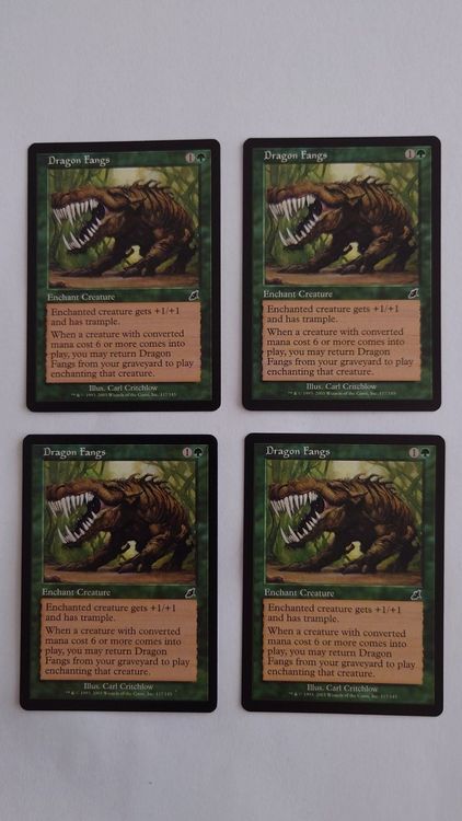 4x Drachenreisszähne / Dragon Fangs mt g | Kaufen auf Ricardo