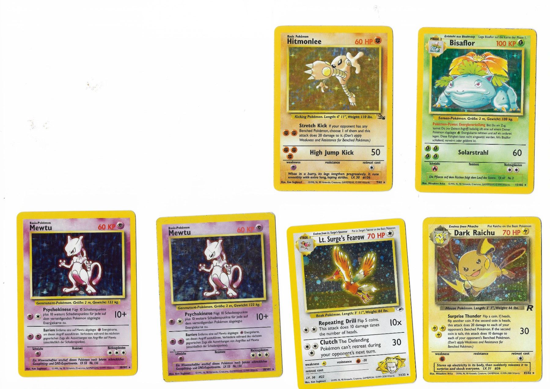 Pokemon Card - Base Set - Mewtu 10/120 Rare Holo DE (Gebraucht) in ...