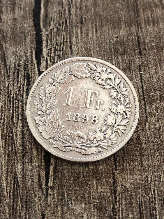 Schweiz 1 Franken 1898 Silber Rar (Gebraucht) in Flumenthal für CHF 7 – mit Lieferung auf ...