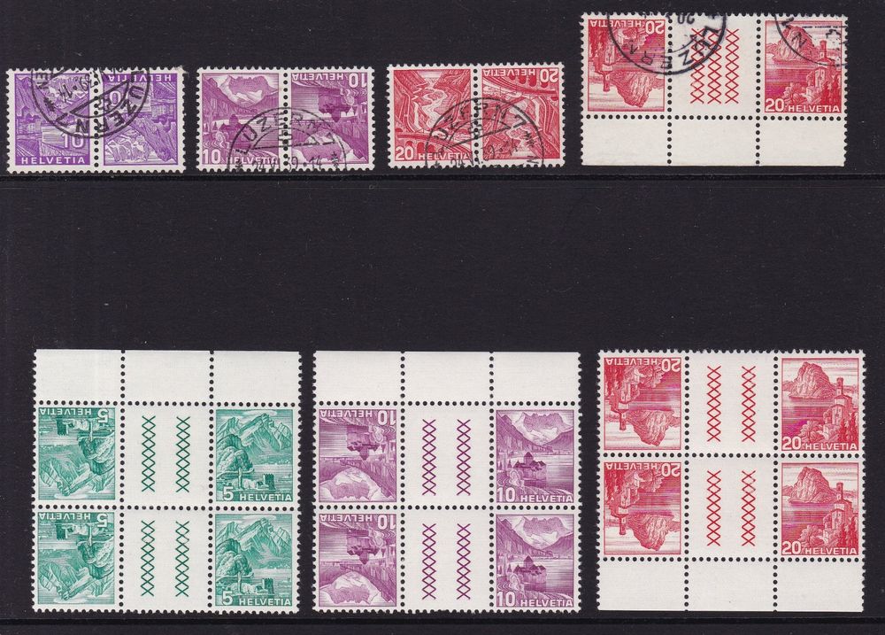 CH Briefmarken Lot "Kehrdruck" teilw. Zwischenstege (Gebraucht) in Münchwilen AG für CHF 4 – mit ...