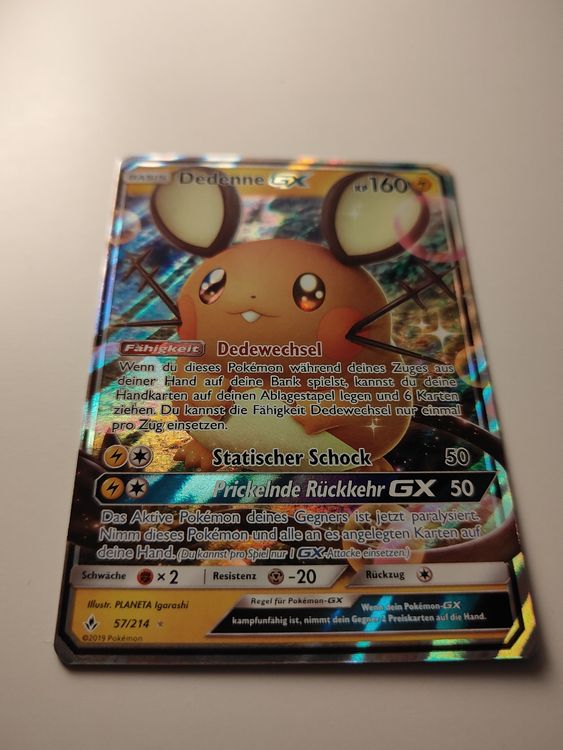 TCG Pokemon-Karte DEDENNE-GX 57/214 GER | Kaufen auf Ricardo