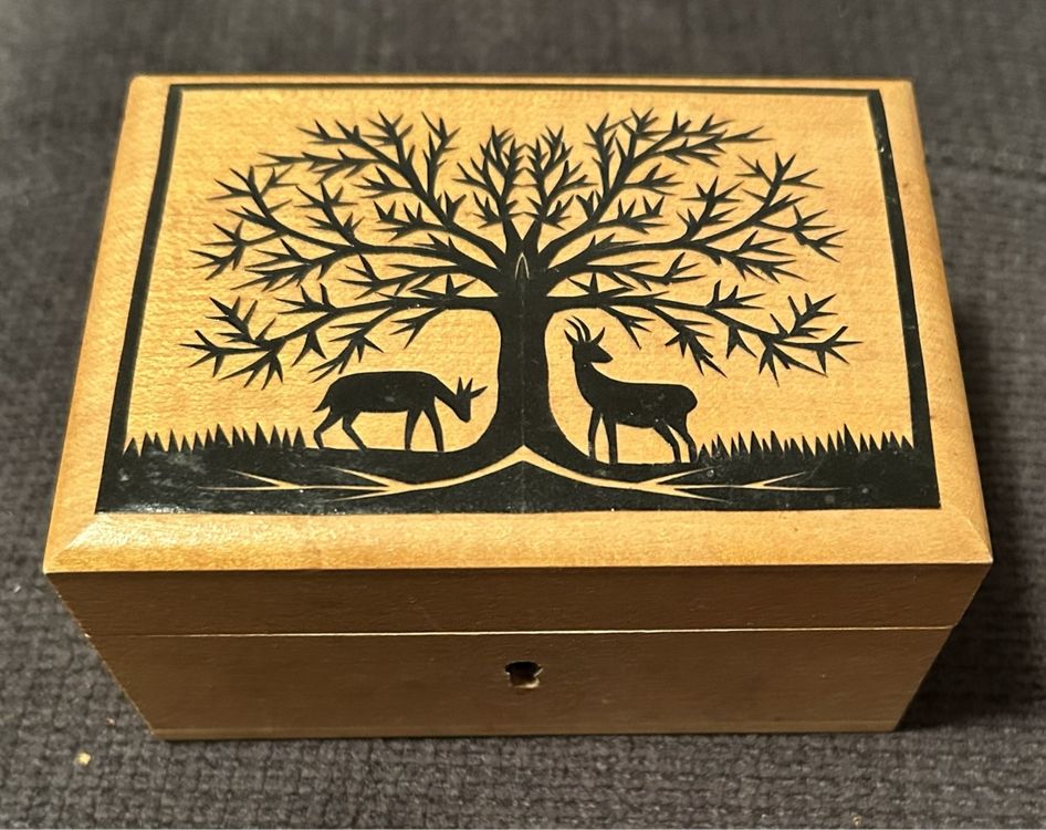 Holzbox Mit Scherenschnitt Kaufen Auf Ricardo