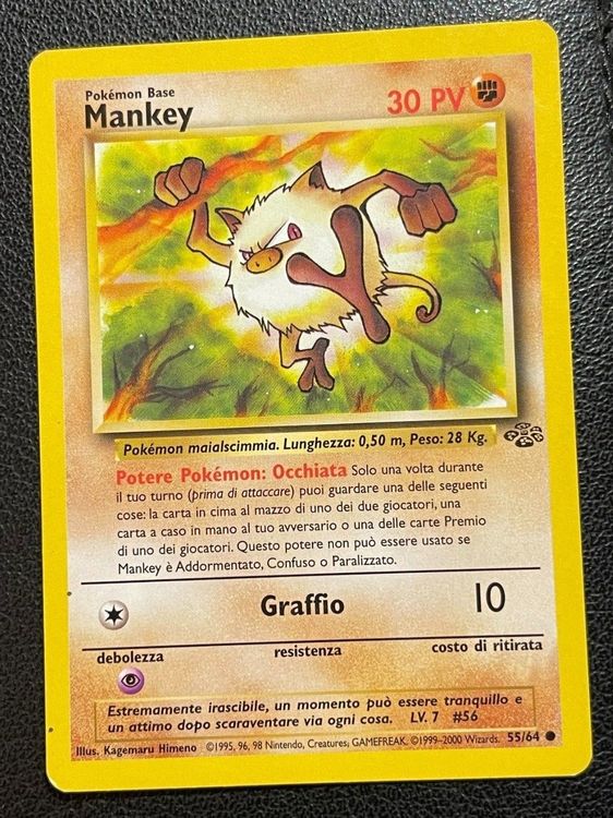 1999 Mankey 55/64 Pokémon Jungle ab 1 (Neu (gemäss Beschreibung)) in ...