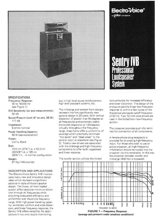 Electro Voice Sentry 4B Professional (Komplettsystem) (Gebraucht) in ...