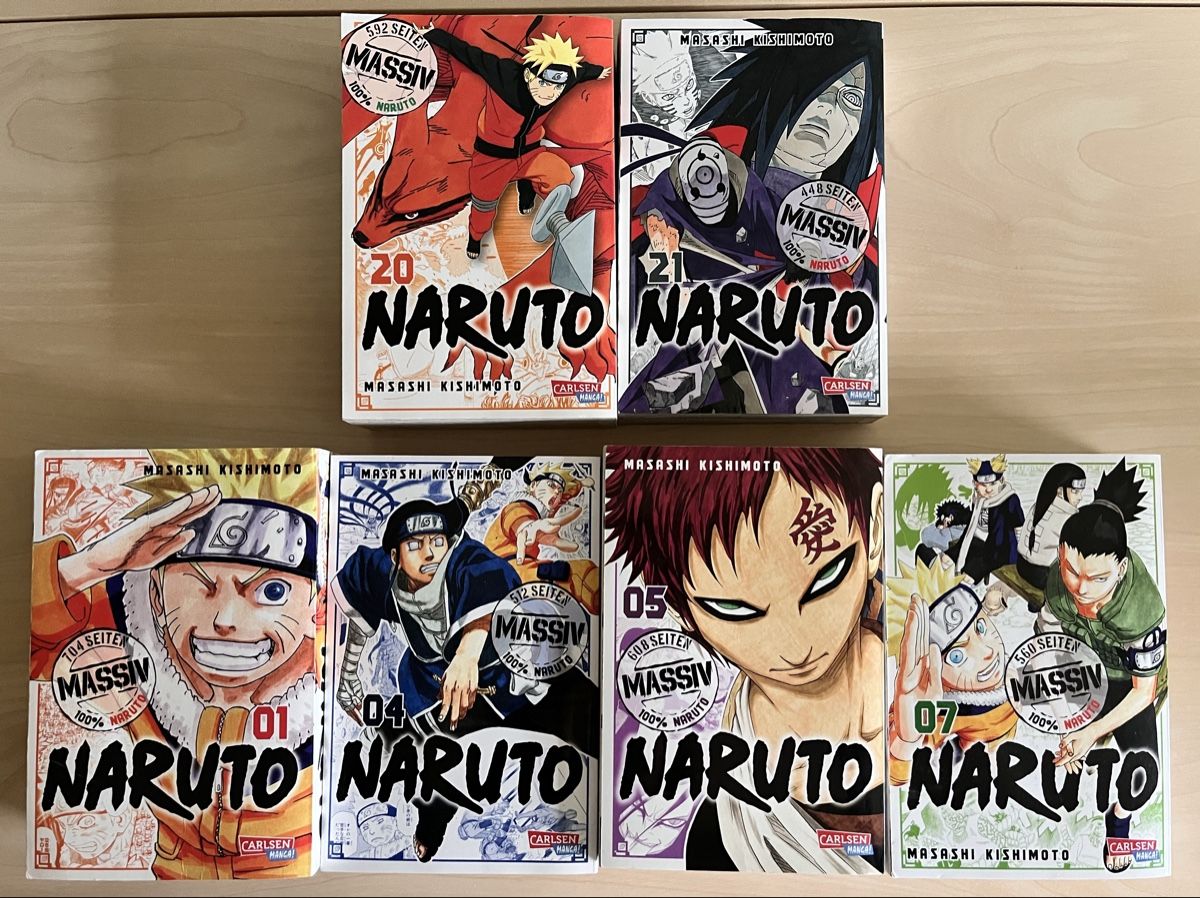 Naruto Massiv Manga Sammlung - Band 1, 4, 5, 7, 20 & 21 (Gebraucht) in ...