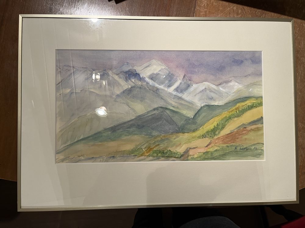 Aquarelle Gemälde schweizer Berge | Kaufen auf Ricardo