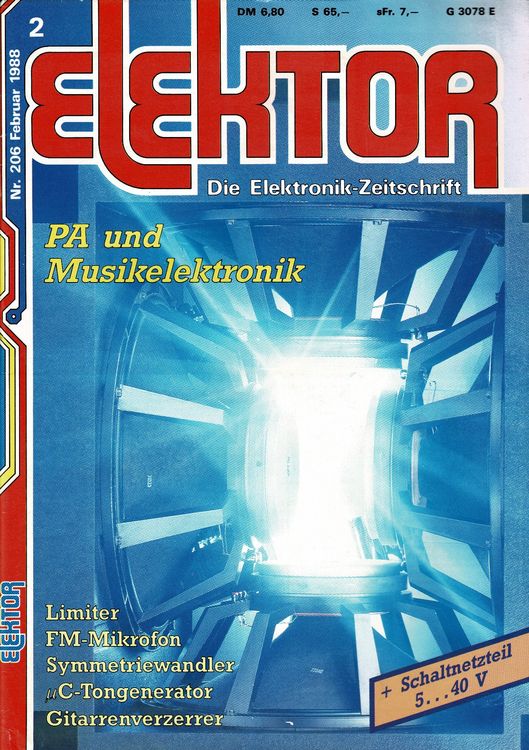 ELEKTOR Nr. 206 Feb. 1988 PA und Musikelektronik (Gebraucht) in Hinwil ...