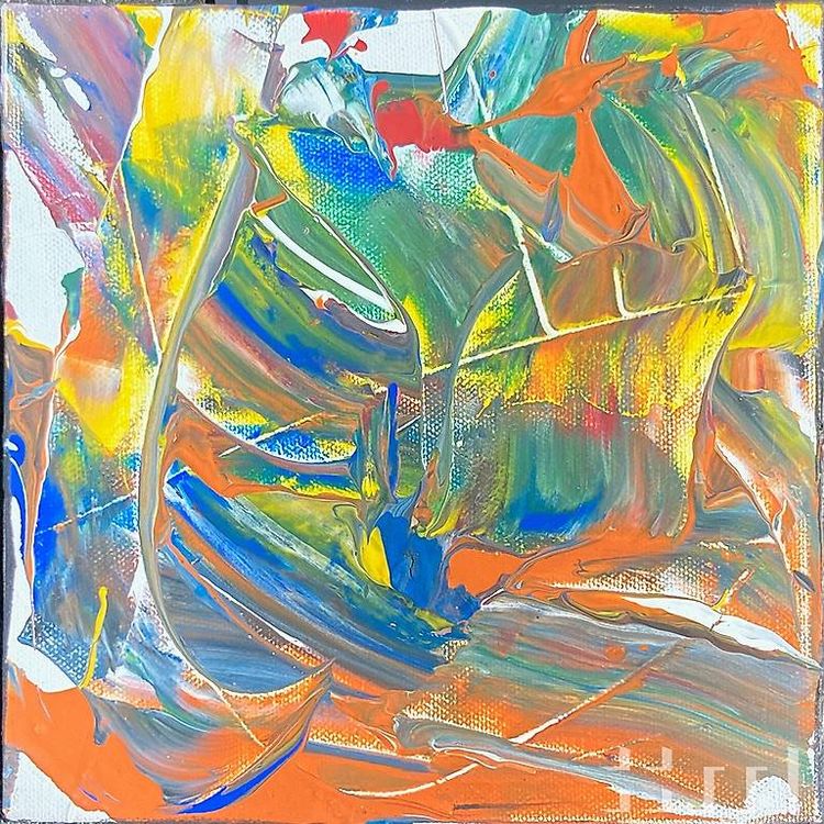 Originales Kunstwerk, Acryl auf Leinwand, abstrakt, 20x20 (Neu (gemäss Beschreibung)) in balzers ...