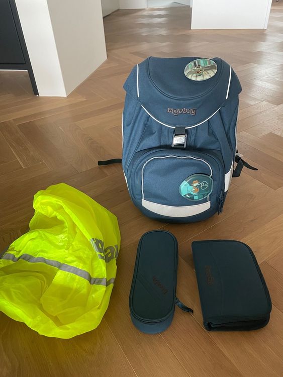 Ergobag Pack mit Turnsack und Regenschuzt, RobotBär (Gebraucht) in ...
