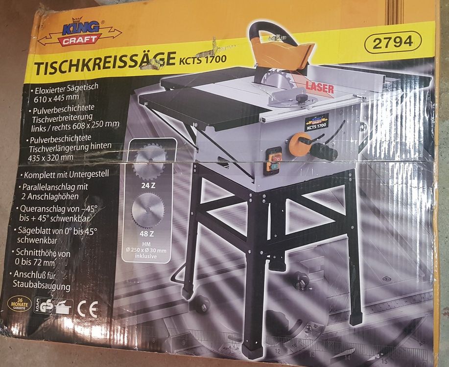 Tischkreissäge King Craft KCTS1700 (Neu und originalverpackt) in ...