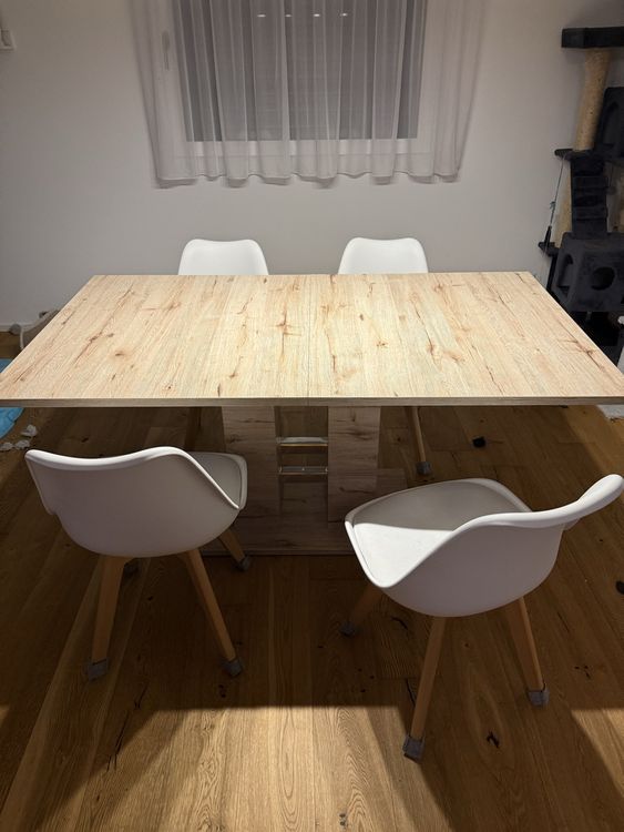 Holz-Esstisch (vergrösserbar) 160x90 (Neu (gemäss Beschreibung)) in Zizers für CHF 150 – nur ...