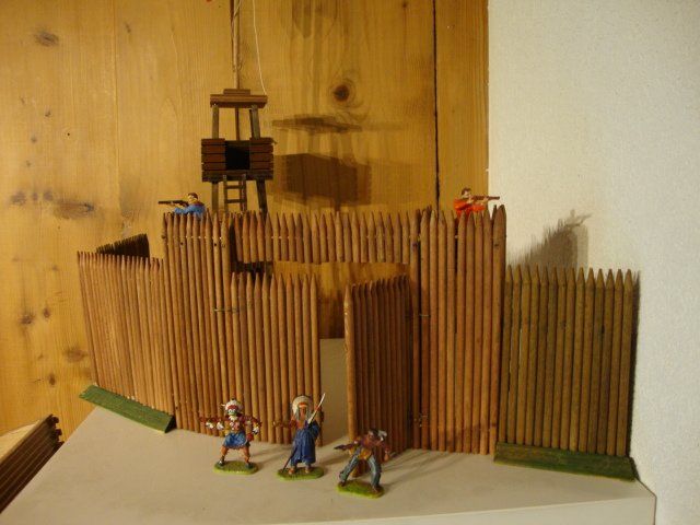 Unikat Holz Wildwest Fort mit Elastolin 7 cm Figuren ab 1Fr | Kaufen ...