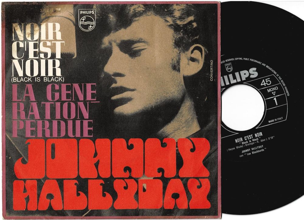 Johnny Hallyday - Noir, c'est noir / La génération perdue - | Kaufen ...