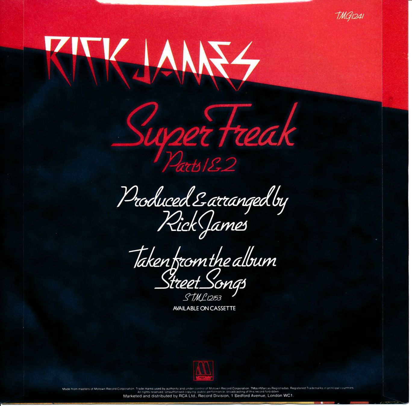 RICK JAMES - SUPER FREAK PART 1 & 2 (7'' Vinyl Single VG+) (Gebraucht ...