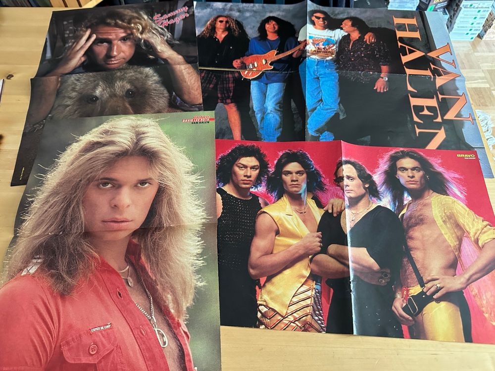 VAN HALEN EDDIE DAVID LEE ROTH SAMMY HAGAR rare Poster 80's (Gebraucht ...