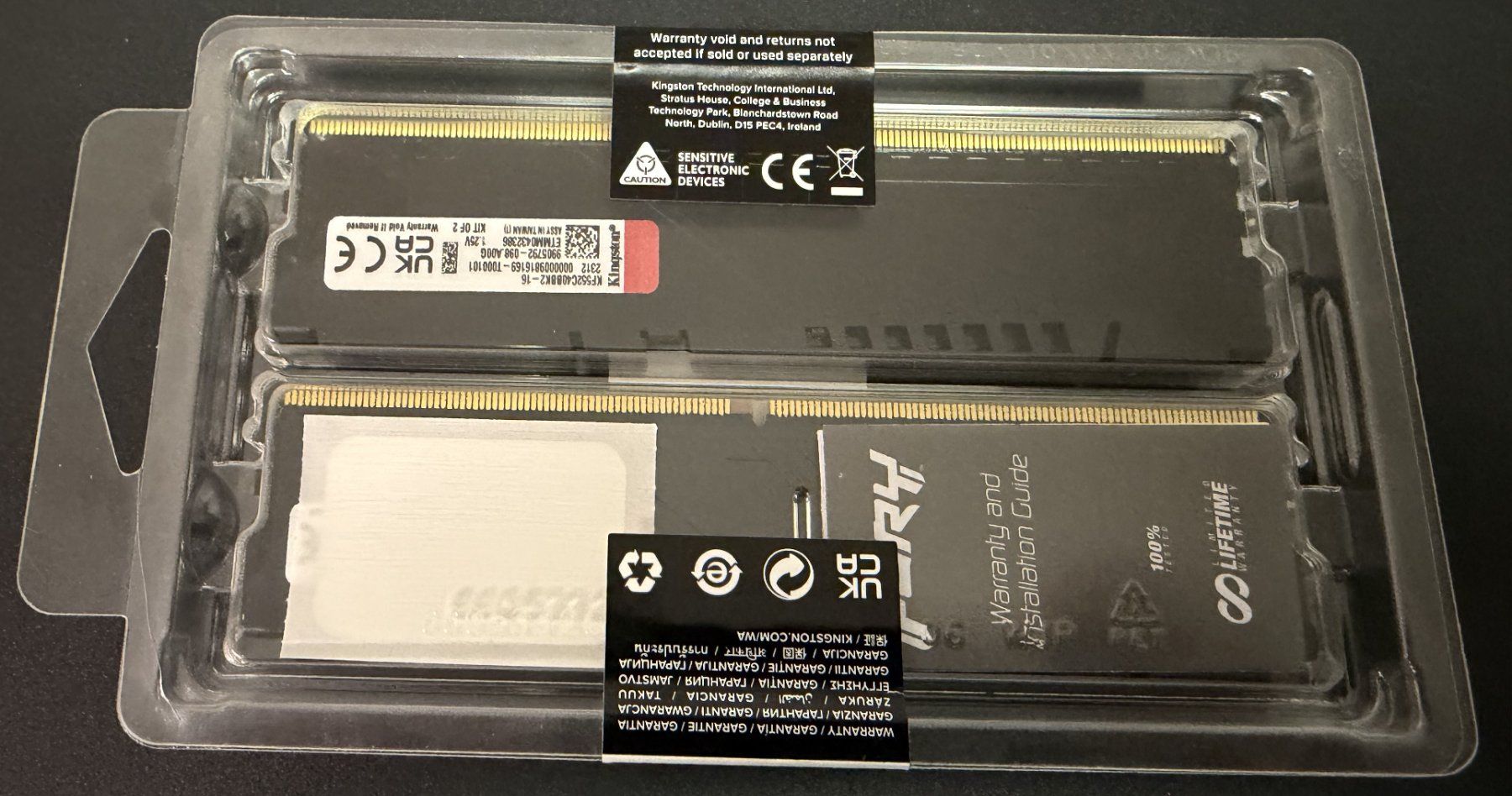 KINGSTON FURY BEAST (2 x 8GB, 5200 MHz, DDR5-RAM, DIMM ) (Neu und ...