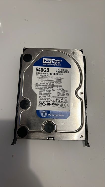 Disque dur WD Caviar Blue 640 Go (Gebraucht) in Moudon für CHF 25 – mit ...
