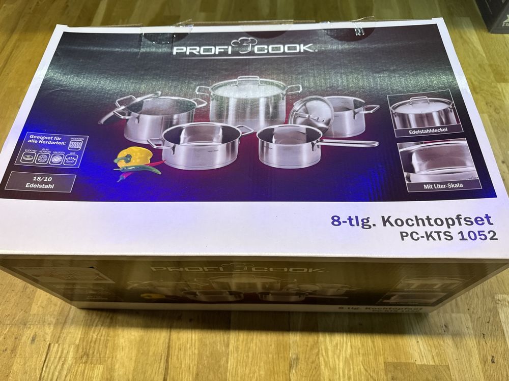 Profi Cook 8-tlg. Edelstahl Kochtopfset PC-KTS 1052 neuwerti (Neu und originalverpackt) in ...