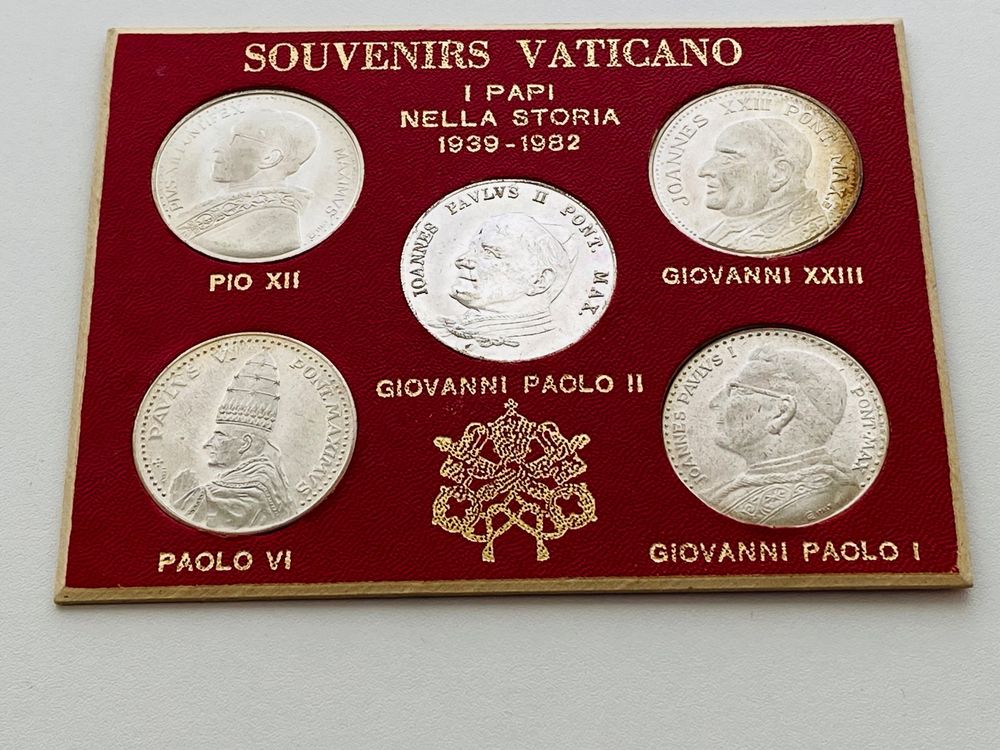 5 x Medaille um 80 Gramm Silber? VATIKAN Pabst 1939 - 1982 (Neu (gemäss ...