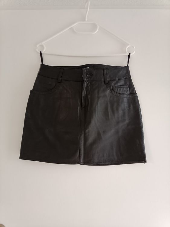 Echtes Leder mini Rock XS schwarz (Gebraucht) in Pieterlen für CHF 18 ...