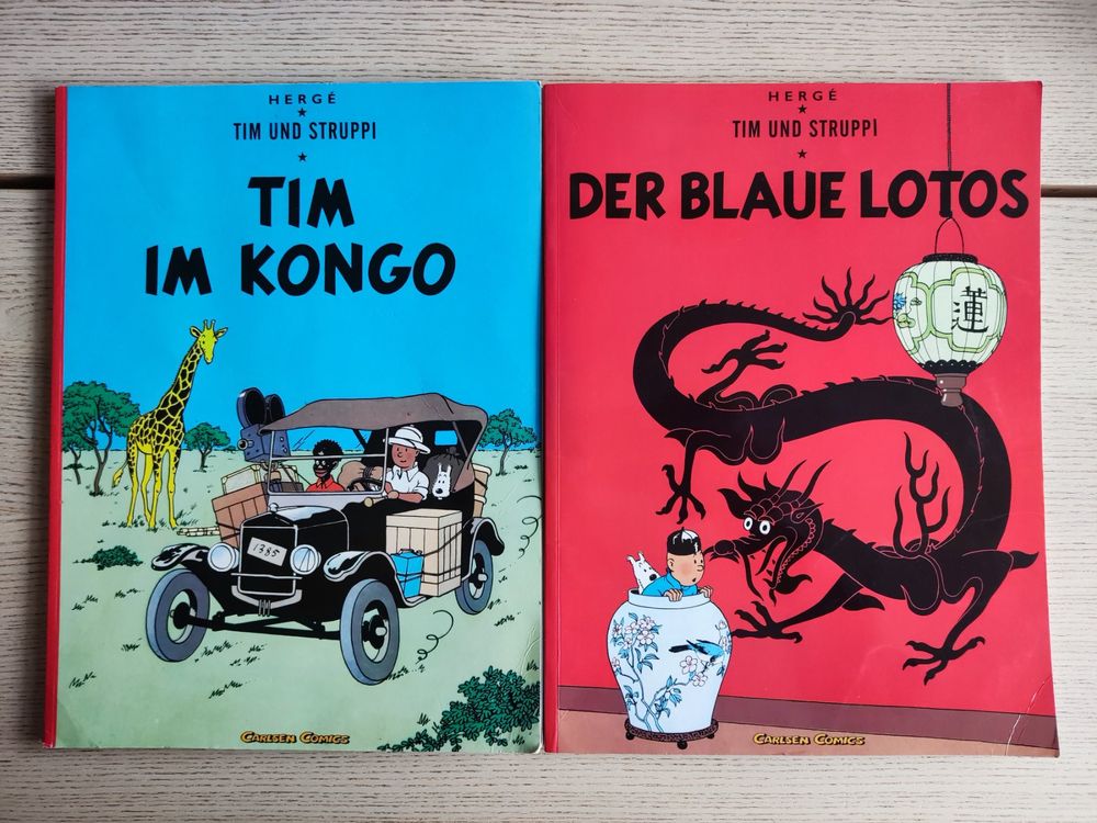 Tim und Struppi Alben – Tim im Kongo & Der blaue Lotos | Kaufen auf Ricardo