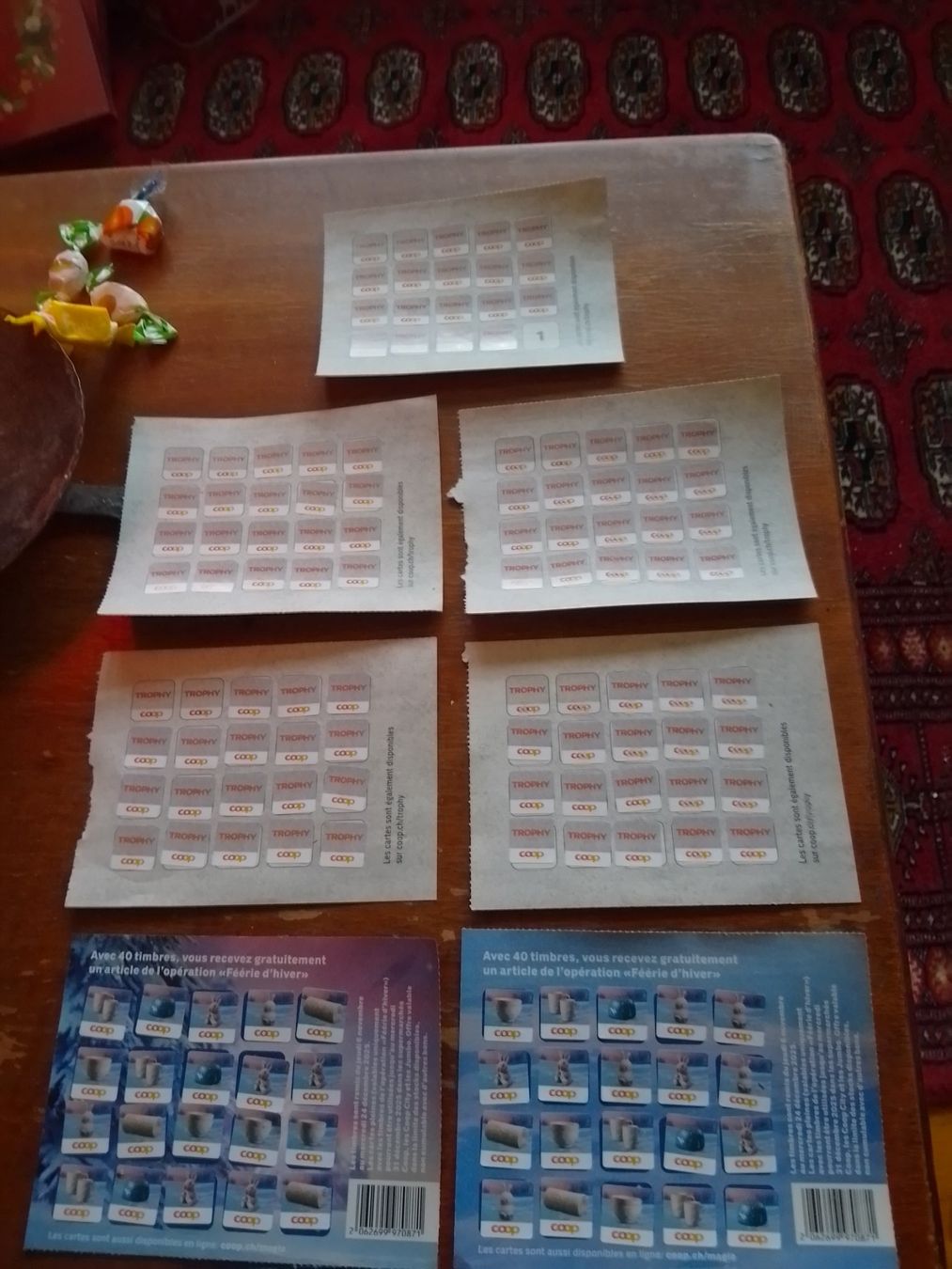 5 cartes Trophy Coop + 2 cartes superpoints (D'occasion) à yverdon-les ...