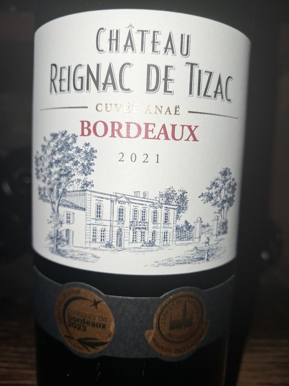 Chateau Reignac de Tizac cuvée anaë Bordeaux 2021 (Neuf avec emballage ...