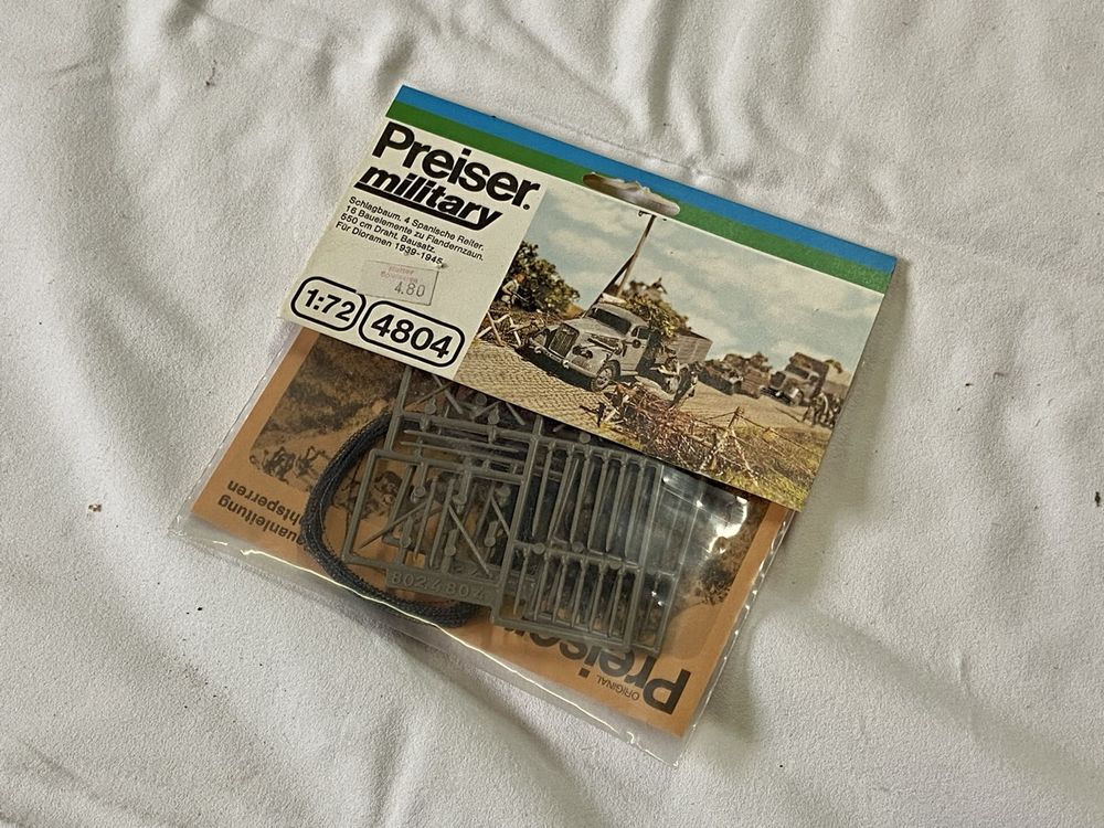Preiser Military Modellbausatz 1/72 Strassensperre (Neu (gemäss ...