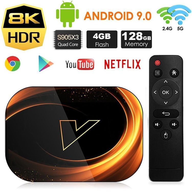 Android 9.0 Smart TV Box (4gb+128gb) 8k (Neu und originalverpackt) in ...