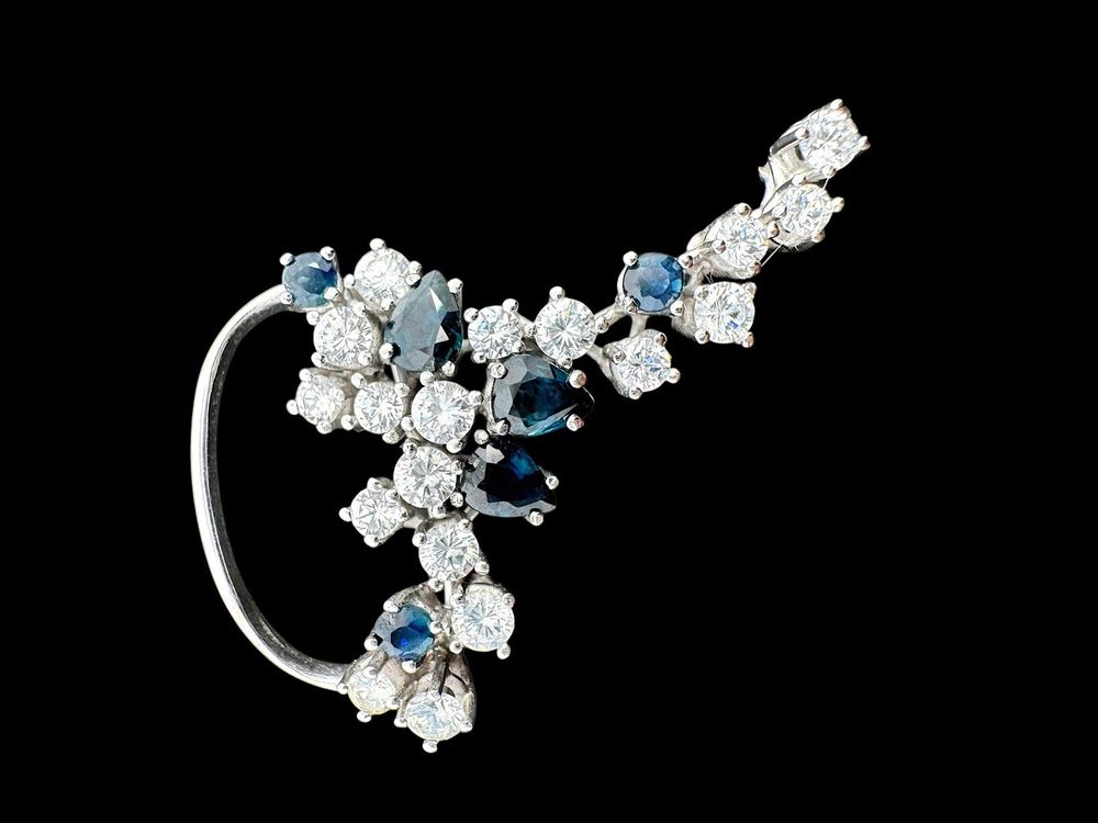 Brosche Saphire 1.1c Diamanten 1.2c 18k *S1638 (Gebraucht) in Zürich ...