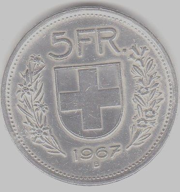 5 Franken 1967 Silber. Top.Zustand. (Gebraucht) in Schlieren für CHF 12 – mit Lieferung auf ...
